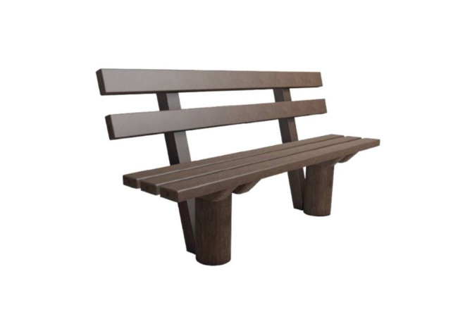 Banc urbain design - Banc extérieur plastique recyclé