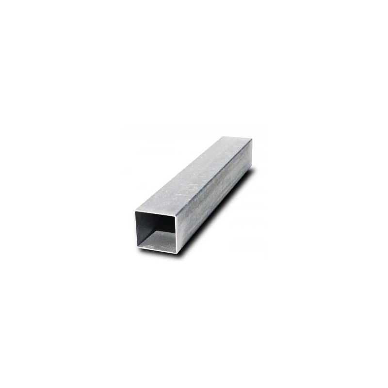 Poteau carré en acier galvanisé 80 x 80 mm avec obturateur