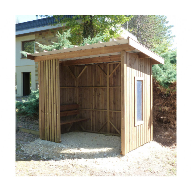Abri extérieur - Abri en bois - Abribus en bois